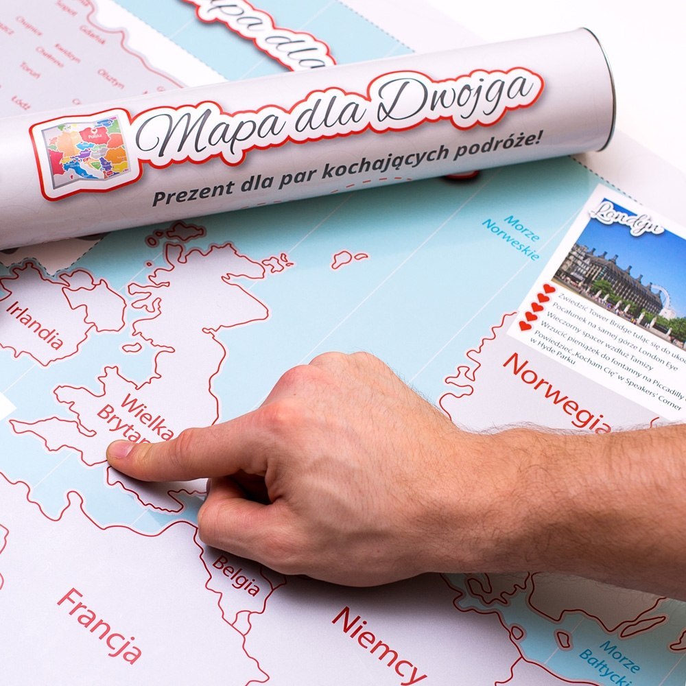 Mapa Zdrapka Europa dla Dwojga - ulepszona zdrapka - Froster - Sklep ...